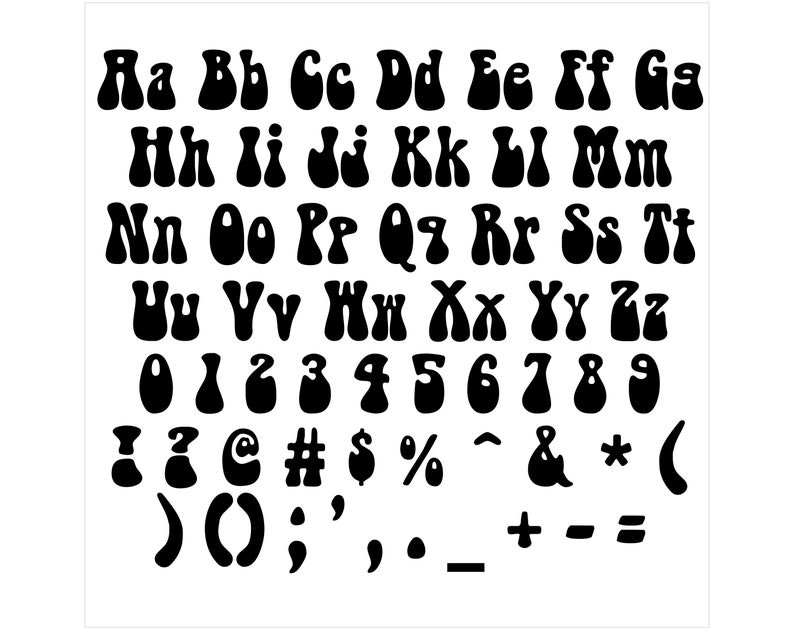 Hippie Font OTF, Groovy Font SVG Cricut, Retro Font Svg, 70s Font, 80s Font, Hippie Shirt Svg ...