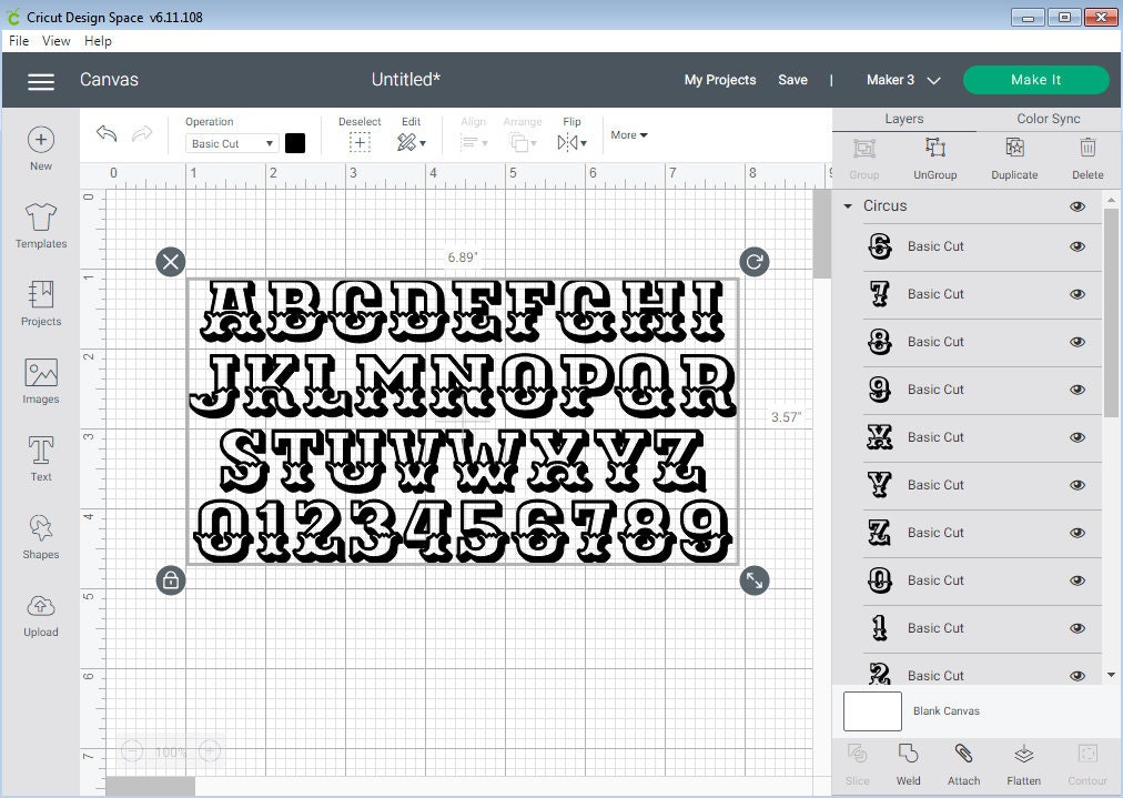 Circus Font SVG Layered, Circus Font TTF, Circus Font PNG, Vintage Font ...