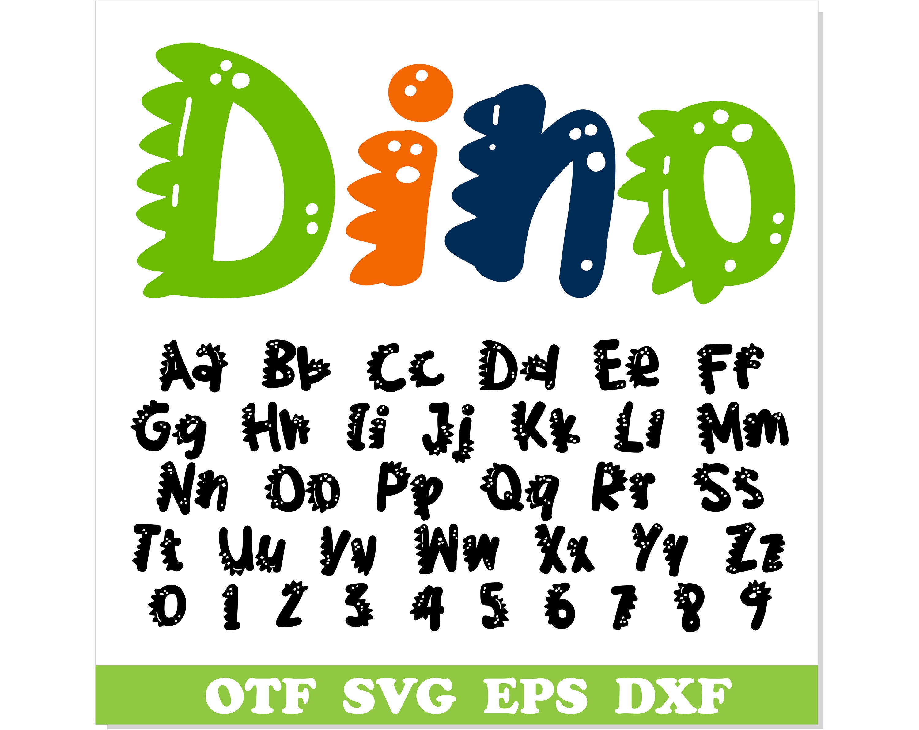 Dinosaur Font OTF, Dinosaur Font SVG Cricut, Dinosaur Alphabet Svg ...