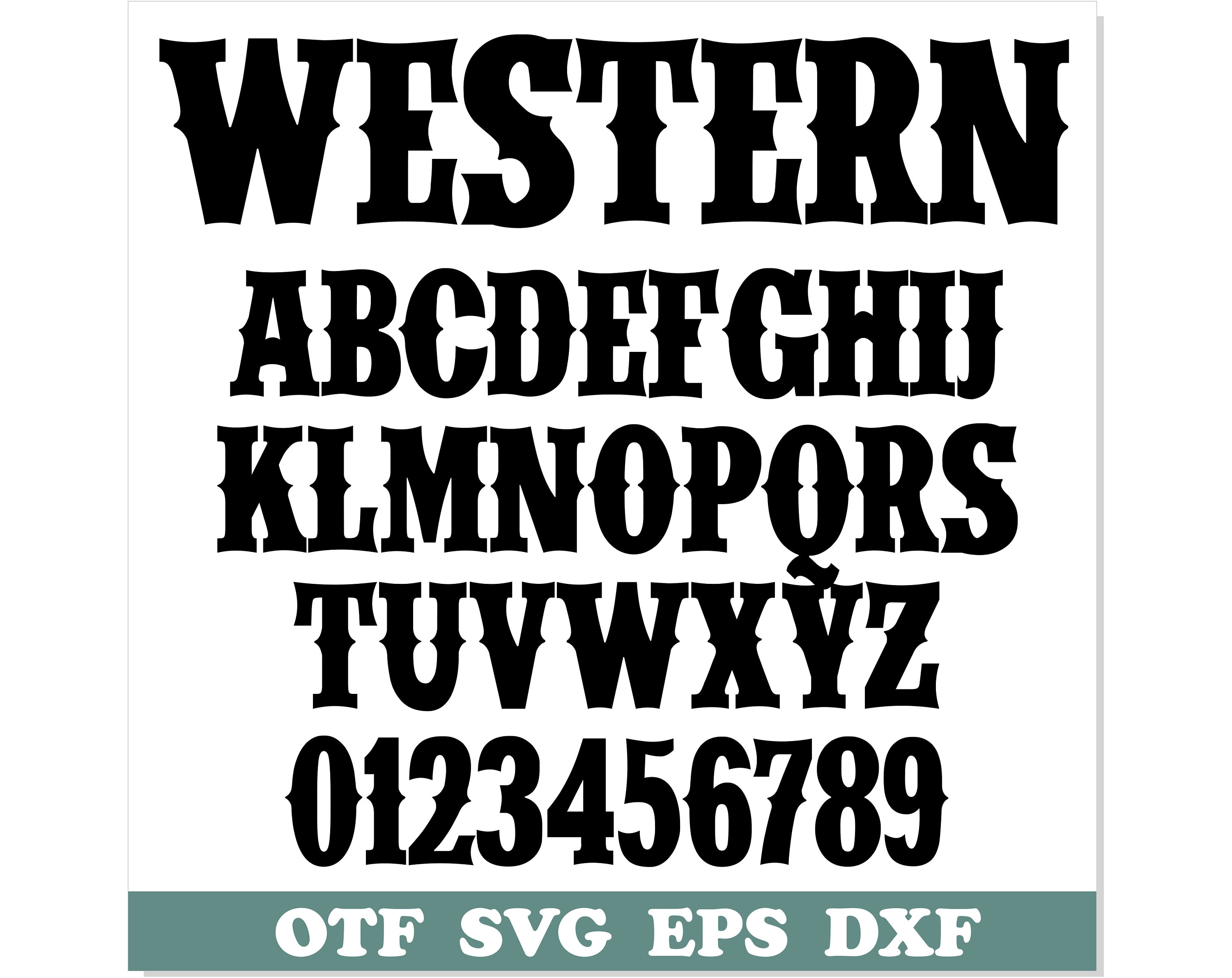 Western Font TTF, Western Font SVG Сricut, Old West Font, Cowboy Font ...