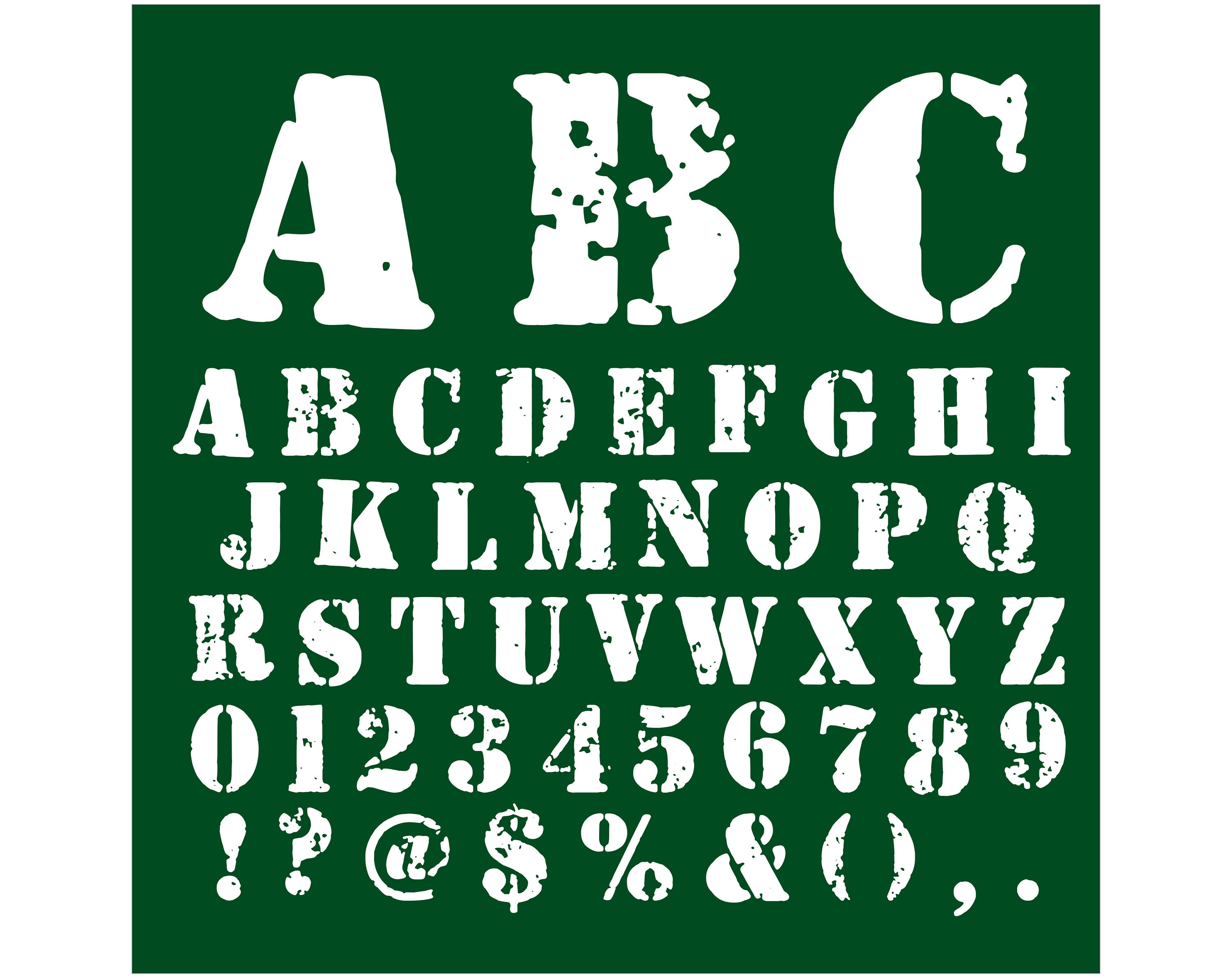 Stencil Font TTF, Stencil Letters SVG, Military Font Svg, Stencil ...