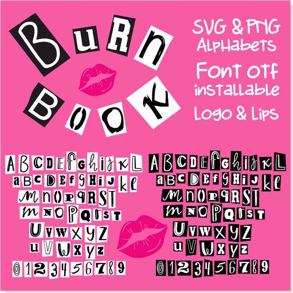 Burn Book Alphabet - Etsy