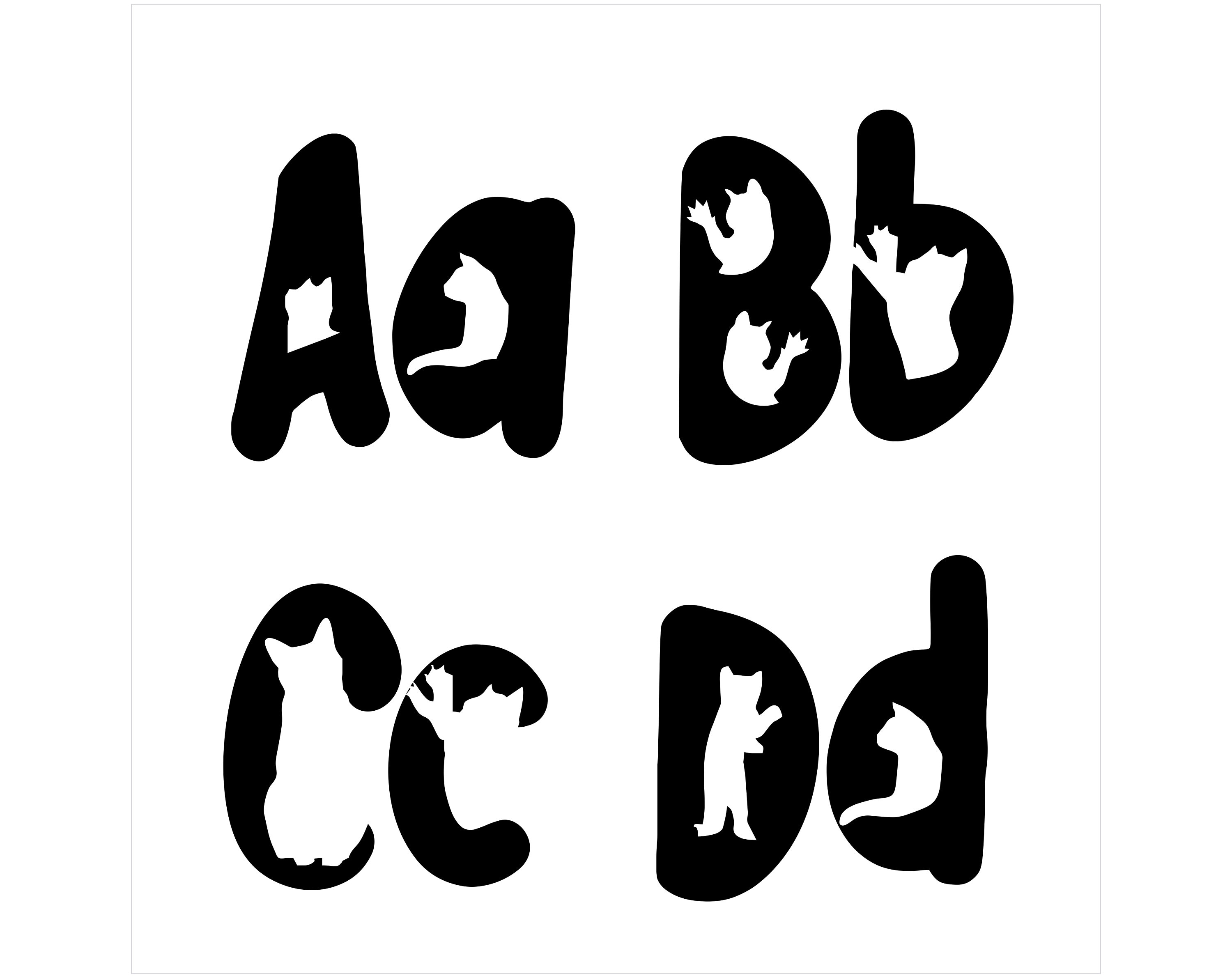 Cat Font Ttf, Cat Font Svg, Kitty Font Otf, Cat Letters Svg, Cat ...