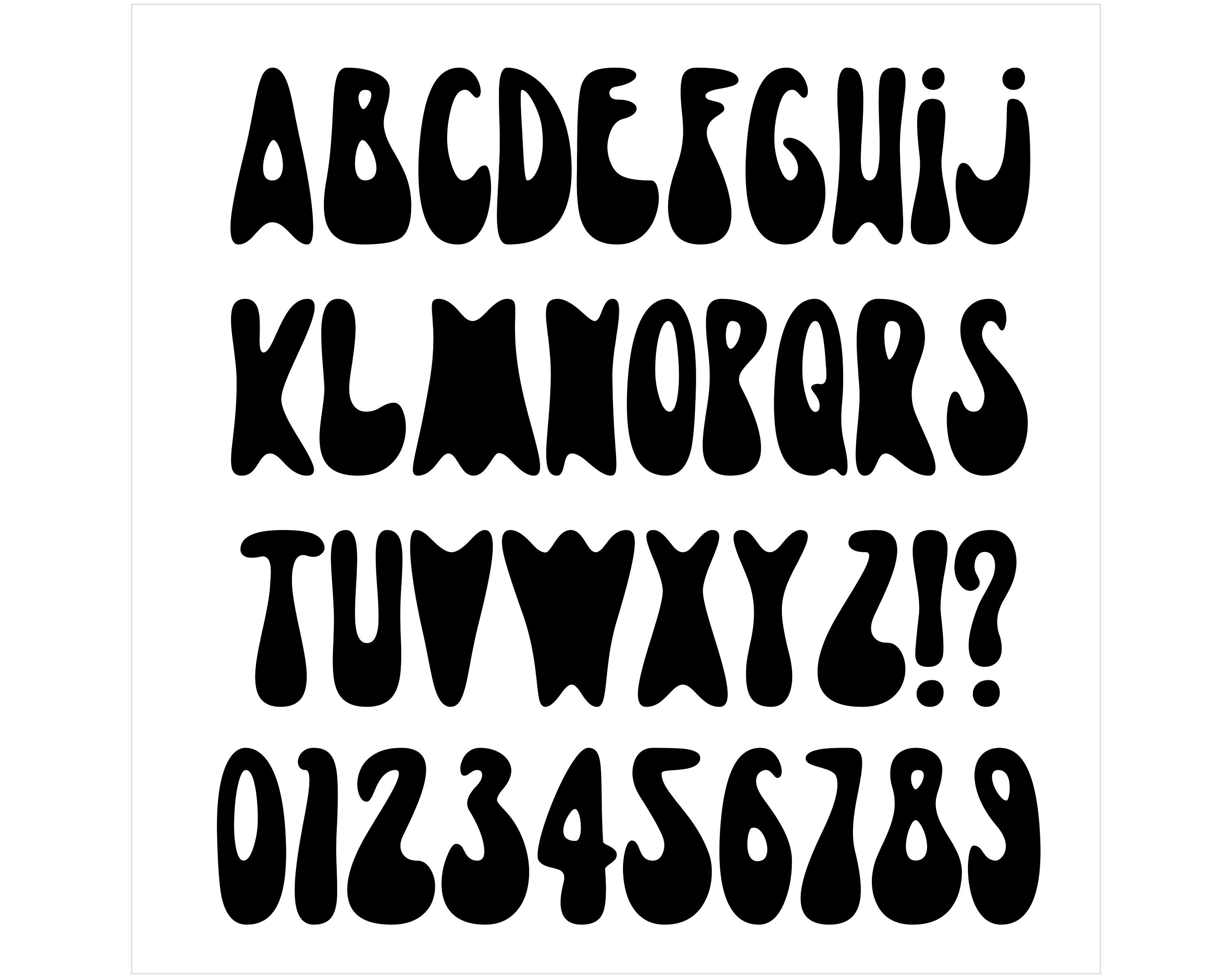 Hippie Font TTF, Hippie Font SVG, Groovy Font, Modern Font Psychedelic ...