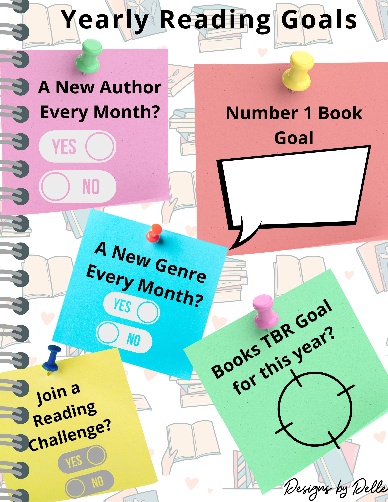 Digital Reading Journal, Digital Book Tracker, Reading Log, Digital ...