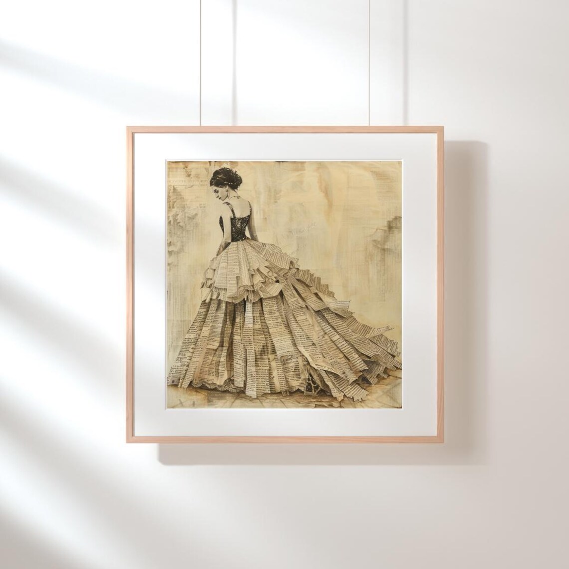 Vintage-inspired Book Page Dress Art Print - Elegant Literary Fashion ...