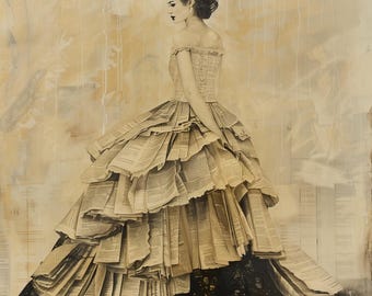 Vintage Book Page Dress Print | Digital Download | Literary-inspired ...