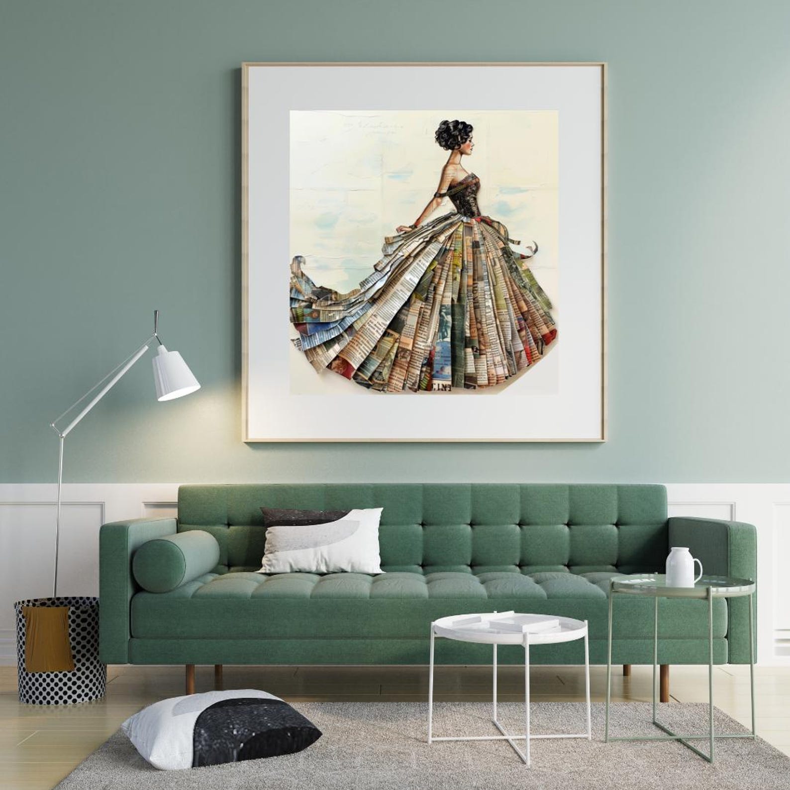 Book Page Dress Art Print: Vintage Woman Portrait (digital Download) - Etsy