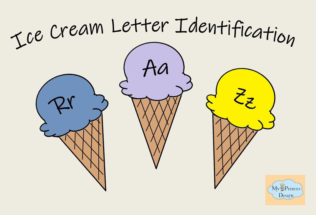 Ice Cream Letter Identification - Etsy
