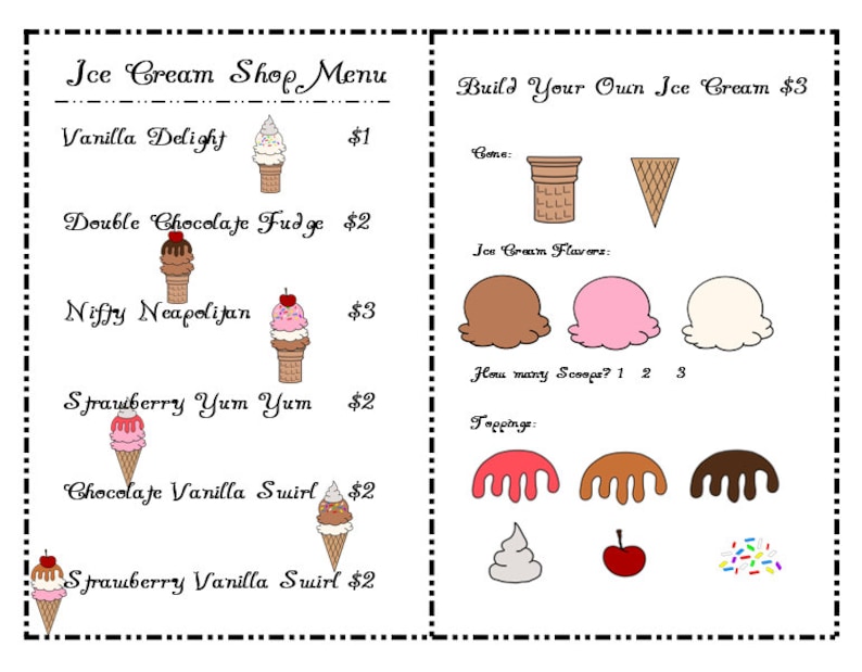 Ice Cream Imaginative Play - Etsy