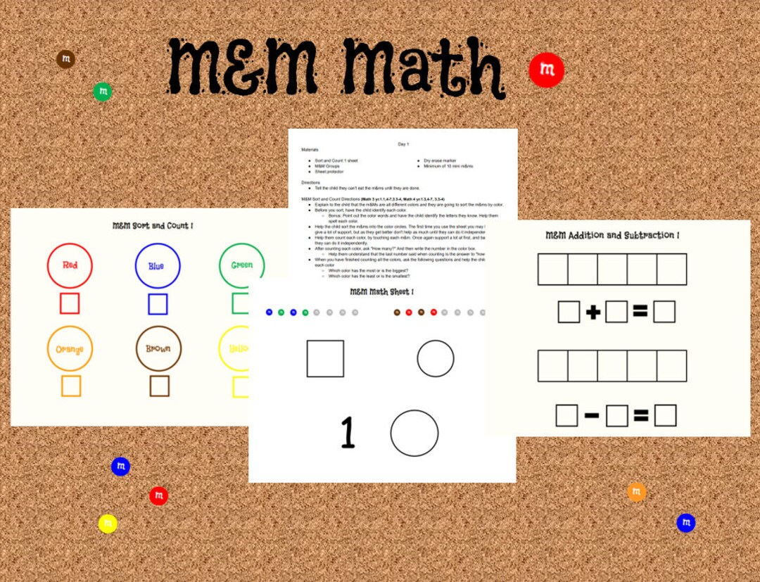 Preschool M&M Math - Etsy