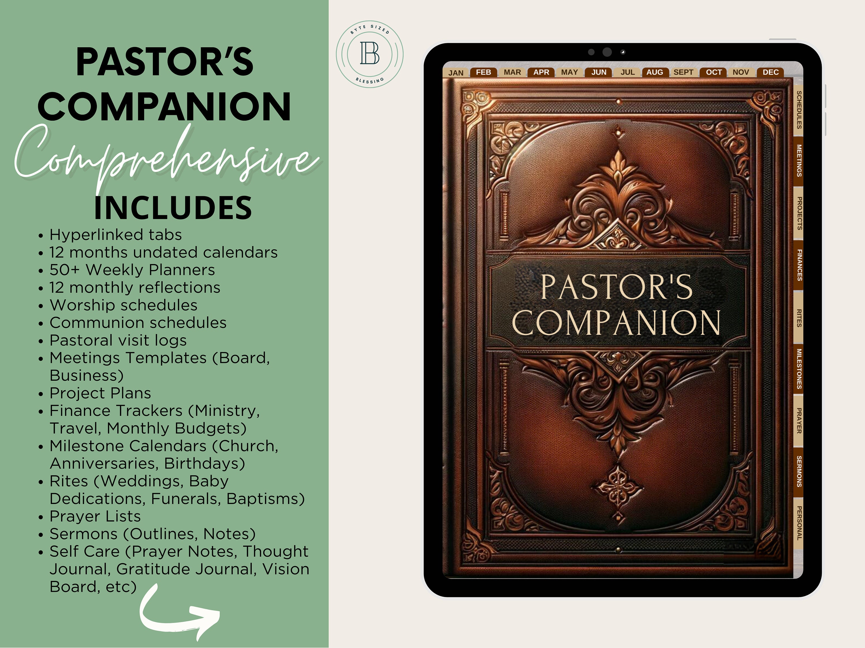 Pastor's Planner: Sermon, Prayer & Leadership Journal for Ministers ...