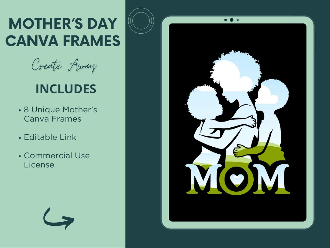 Mother's Day Art Frames | Editable Canva Frames | - Etsy