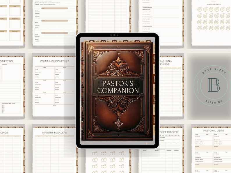 Pastor's Companion Journal: Ministry Planner, Sermon Notes (digital) - Etsy