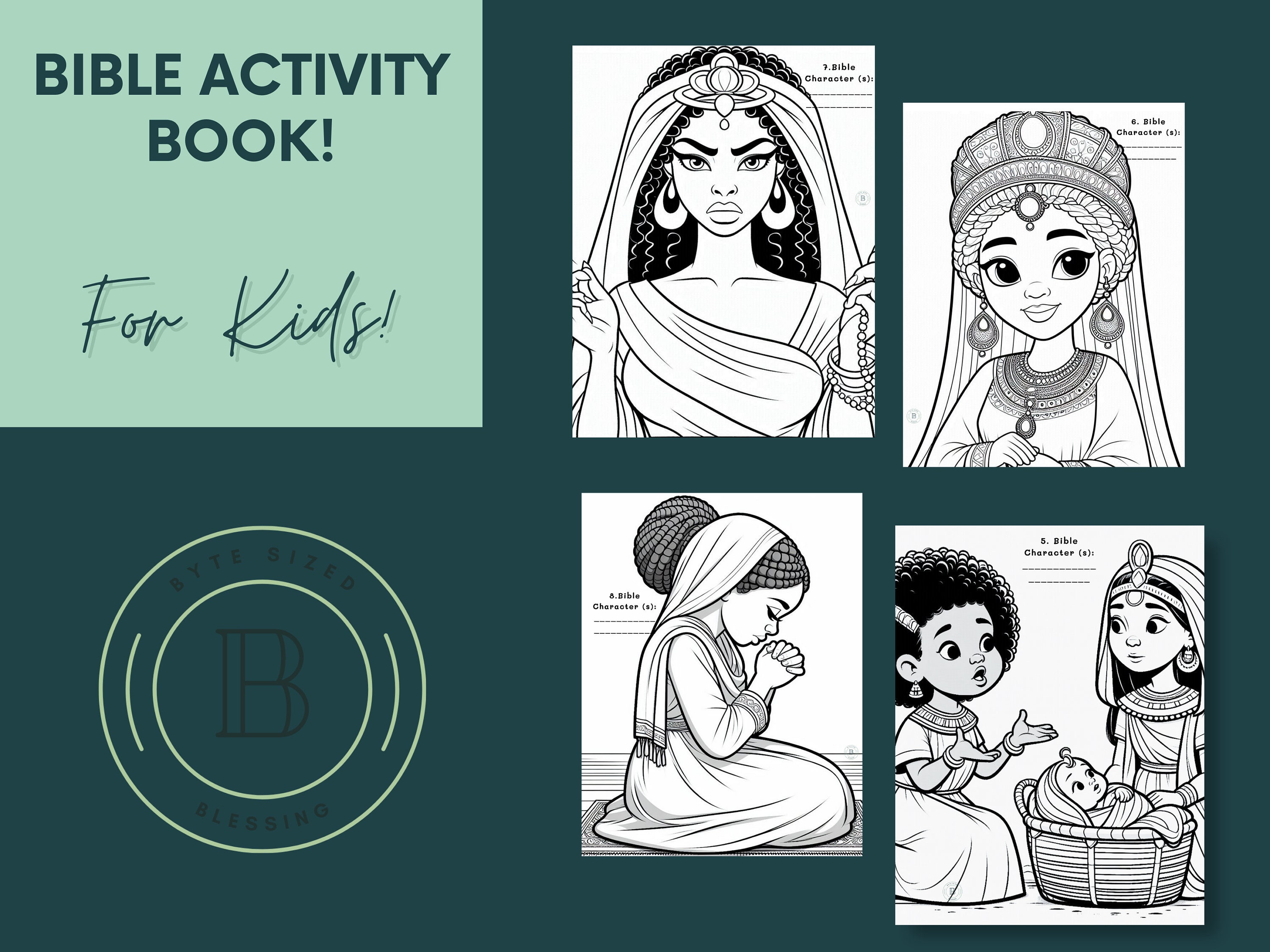 Bible Women Coloring Book | Empowering Women of Faith | Digital ...