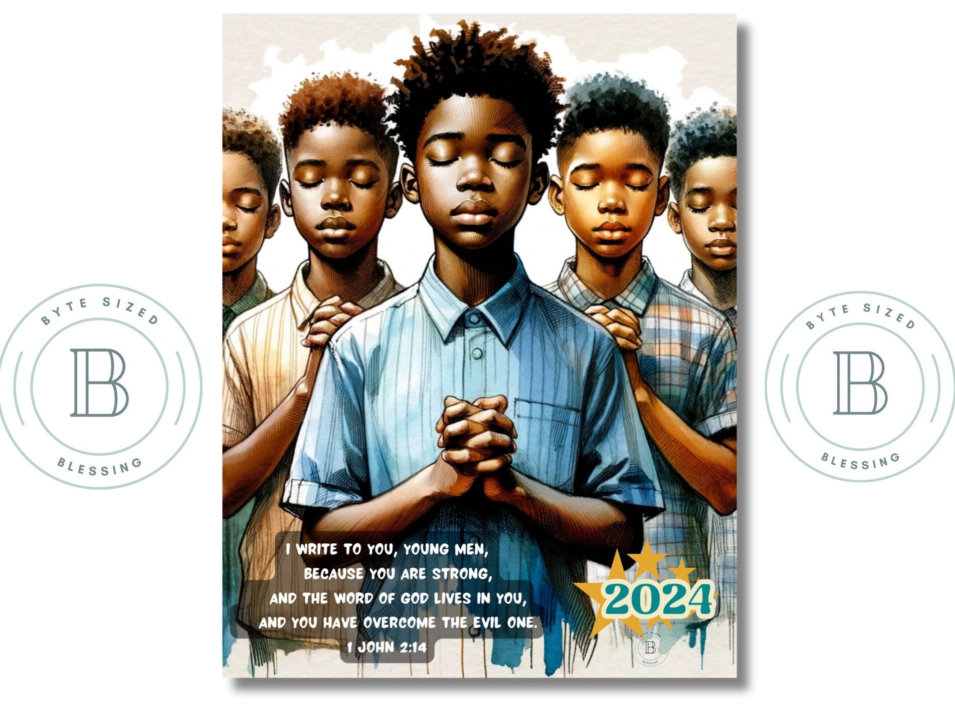 2024 African American Calendar for Boys, Young Black Man, Christian Son ...