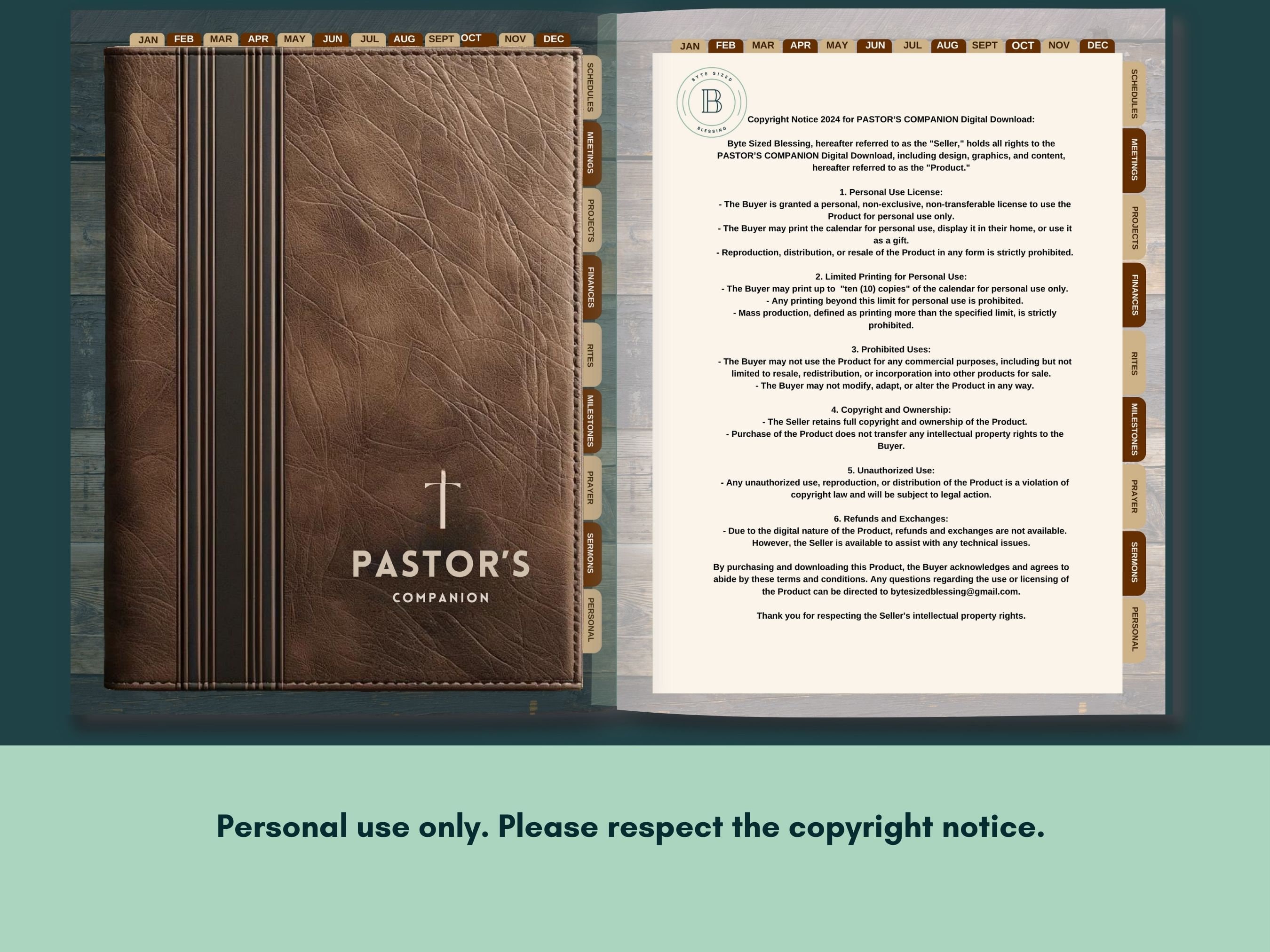 Pastor's Planner: Sermon, Prayer & Leadership Journal for Ministers, Evangelists, Agenda for ...