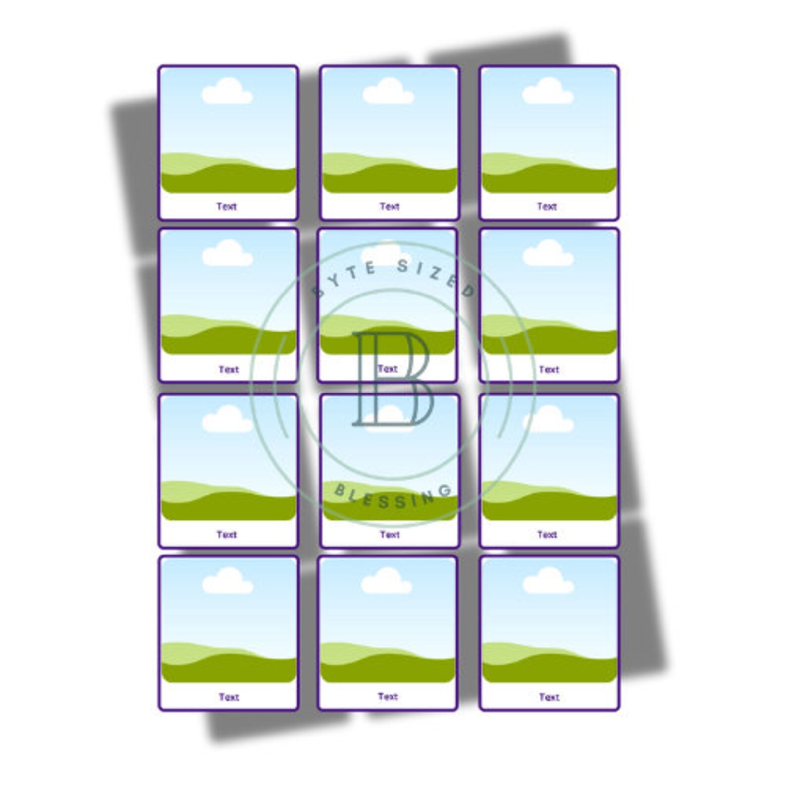 12 Pack Editable Flashcard Templates, Customizable, Canva Editable ...
