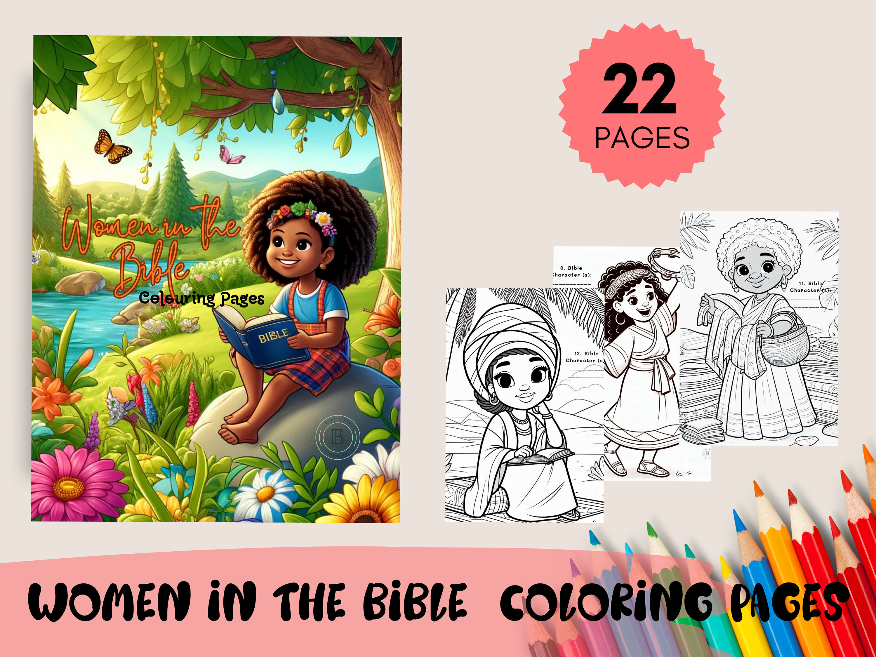 Bible Women Coloring Book | Empowering Women of Faith | Digital ...