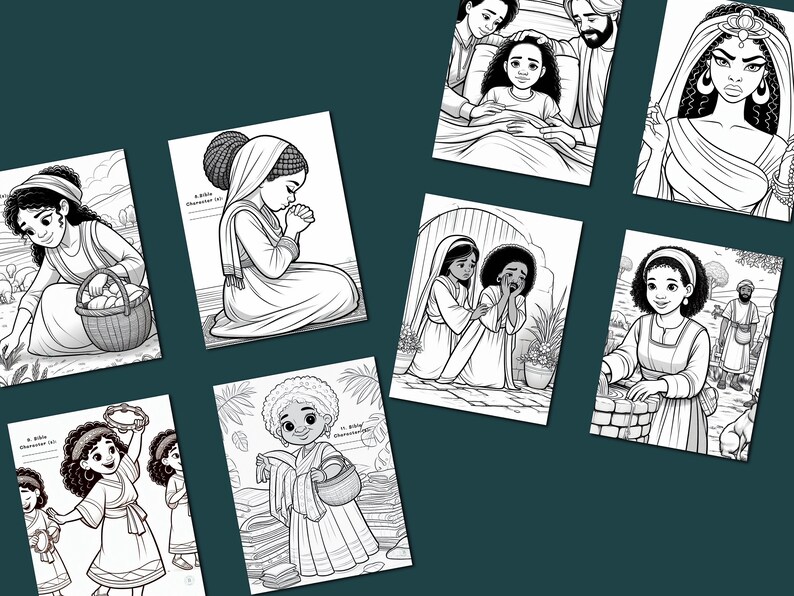 Bible Women Coloring Book | Empowering Women of Faith | Digital ...