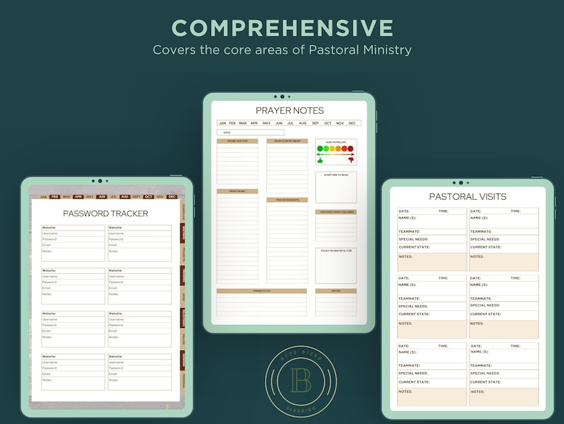 Pastor's Companion Planner: Sermon, Prayer, Leadership (digital ...