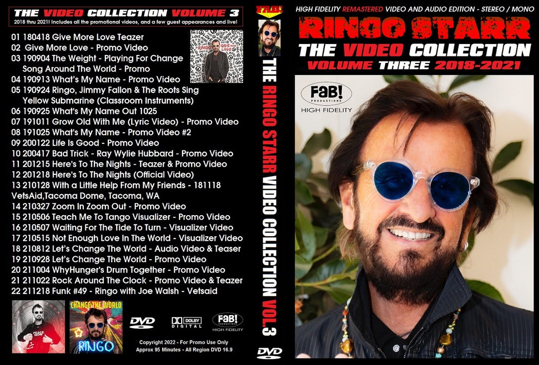 RINGO STARR: the Video Collection Vol.3 2018-2021 DVD - Etsy