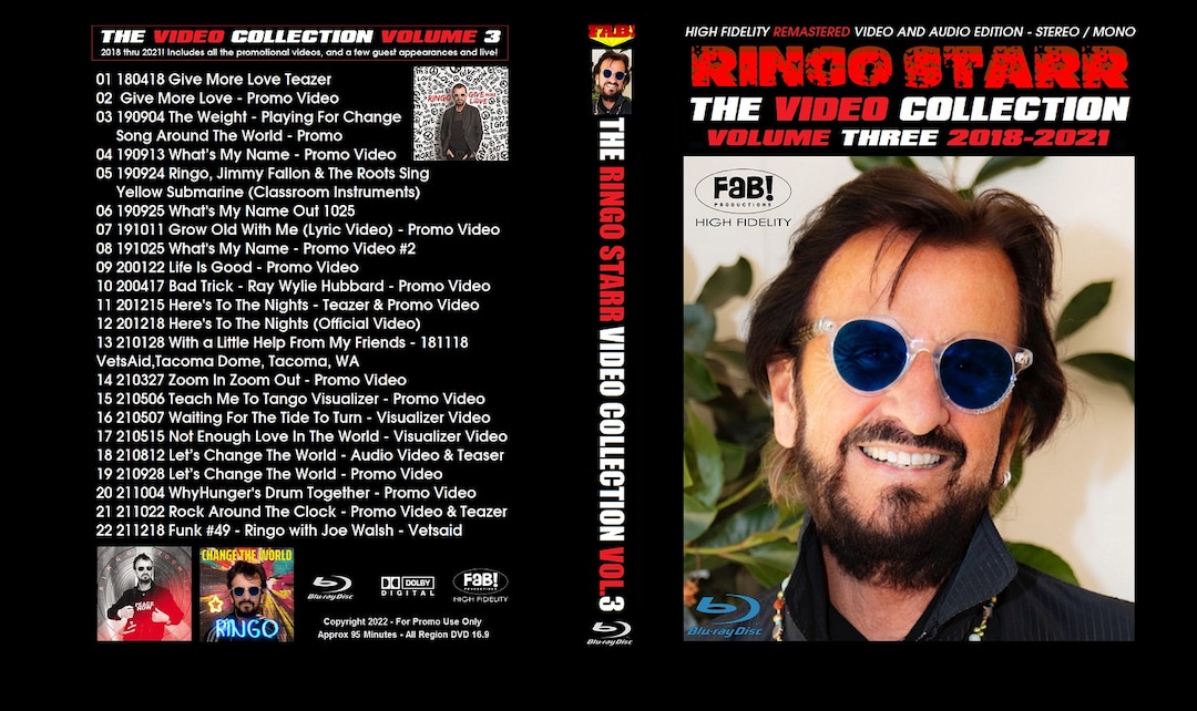 RINGO STARR: the Video Collection Vol.3 2018-2021 Blu-ray - Etsy