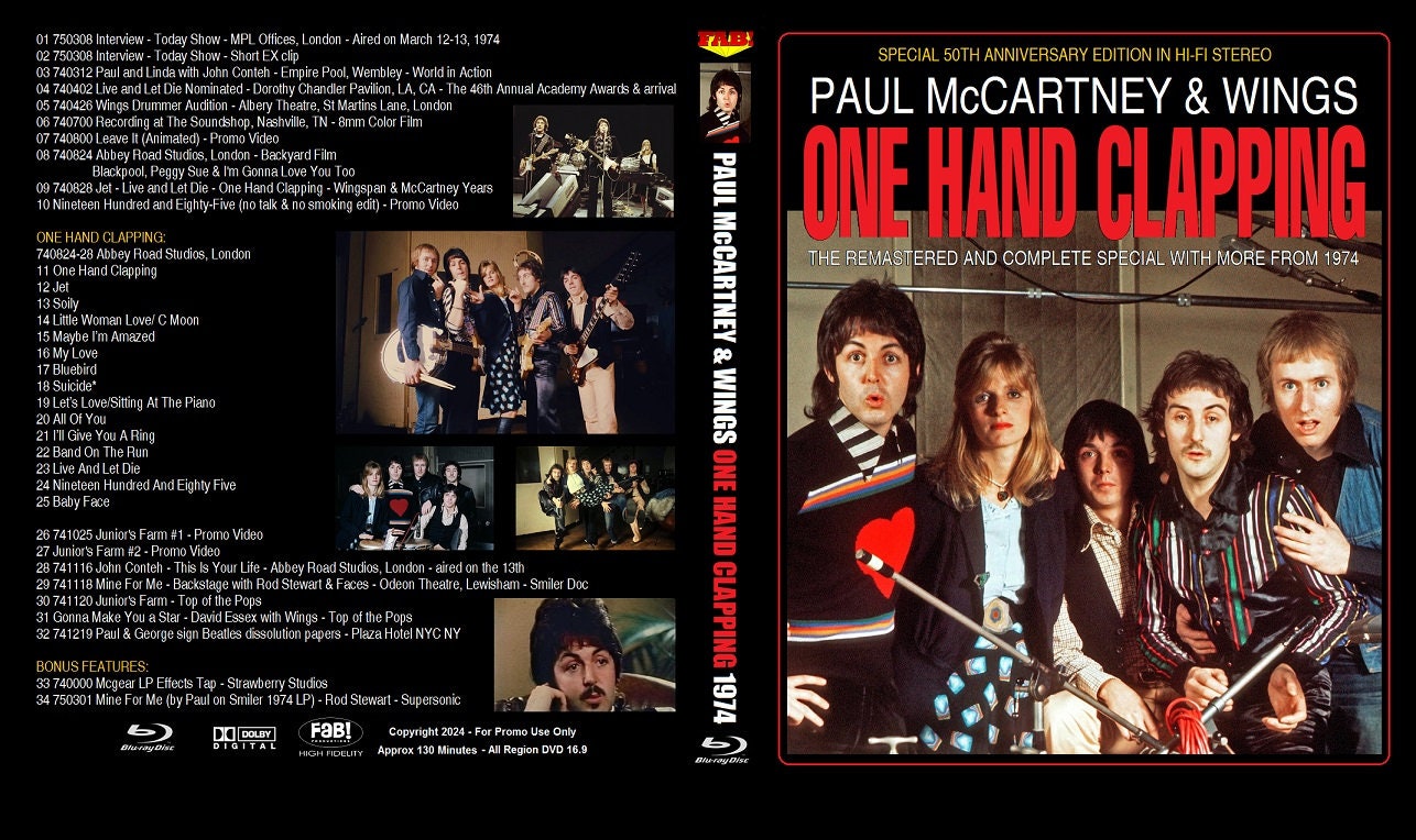 PAUL MCCARTNEY & WINGS: One Hand Clapping 50th Blu-ray - Etsy