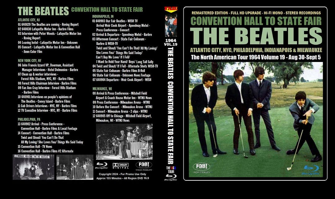 The BEATLES: Convention Hall to State Fair 1964 the USA Tour Vol.19 Blu ...