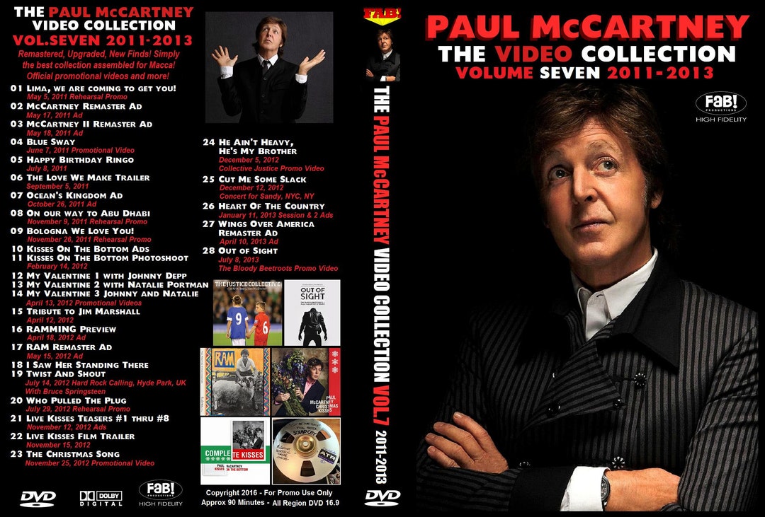 PAUL Mccartney the Video Collection Vol.7 2011-2013 DVD - Etsy