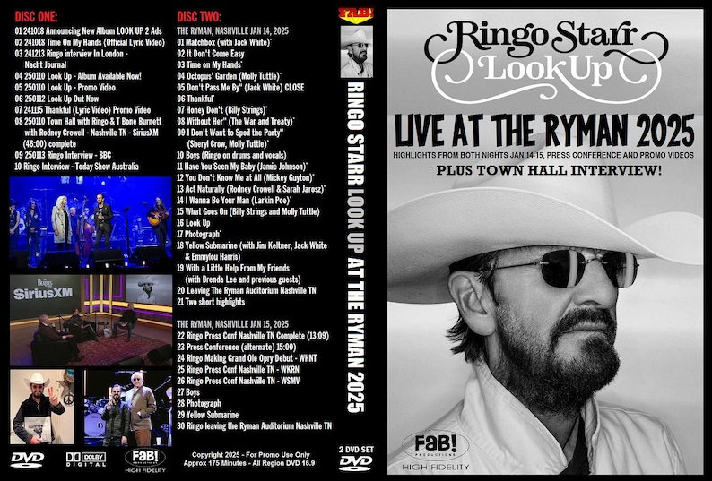 RINGO STARR: Look up Live at the Ryman 2025 2 Dvd - Etsy