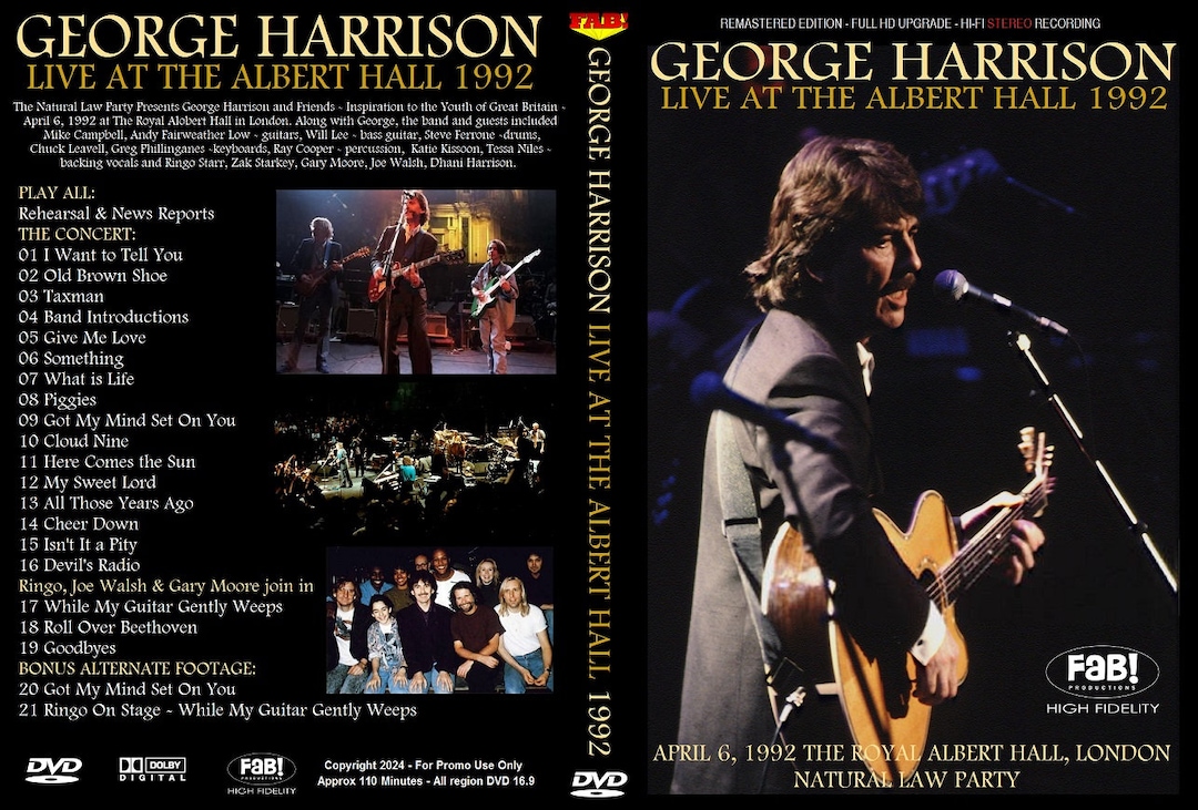 GEORGE HARRISON: LIVE! Albert Hall 1992 Dvd - Etsy