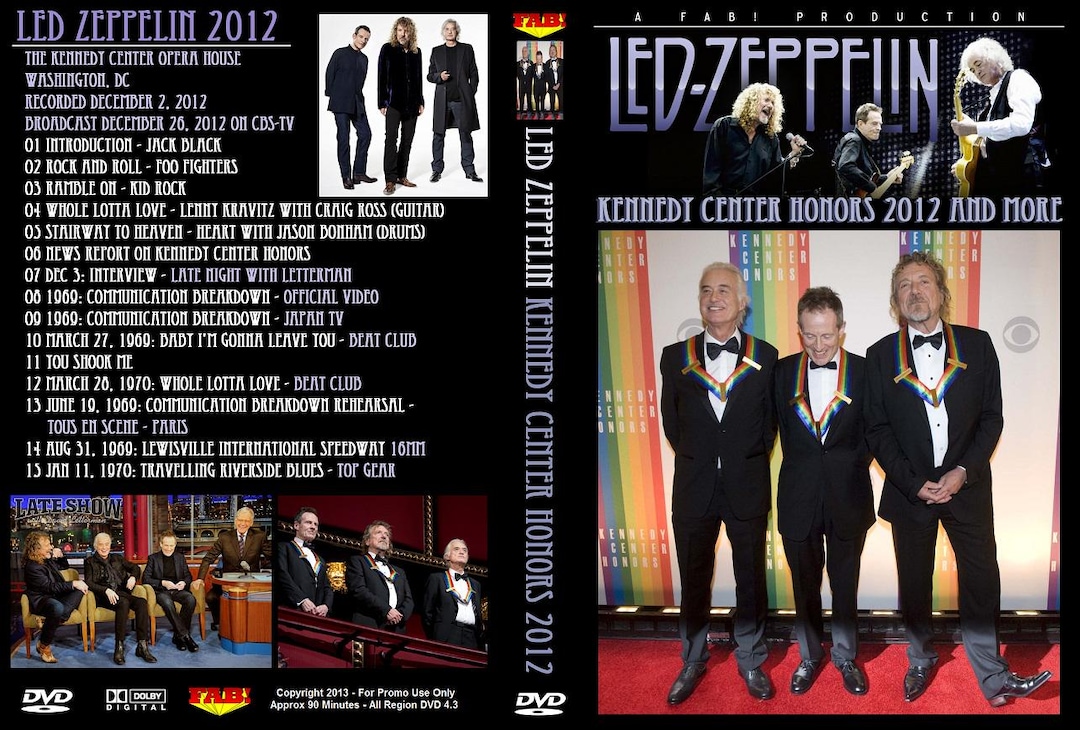 LED ZEPPELIN the Kennedy Center Honors 2012 Beat Club 1969 DVD - Etsy