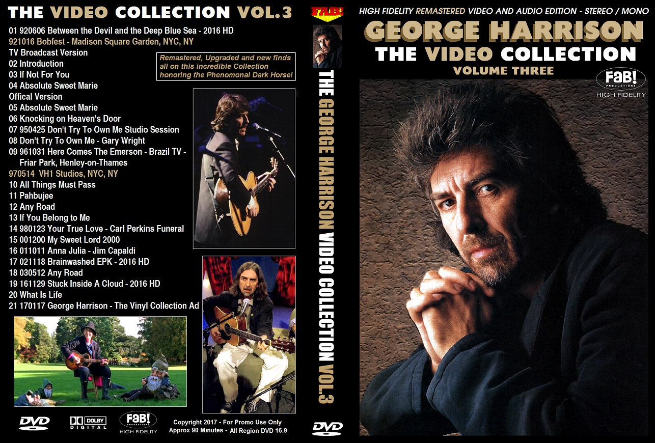 GEORGE HARRISON: the Video Collection Vol.3 1992-2017 Dvd New 2017! - Etsy