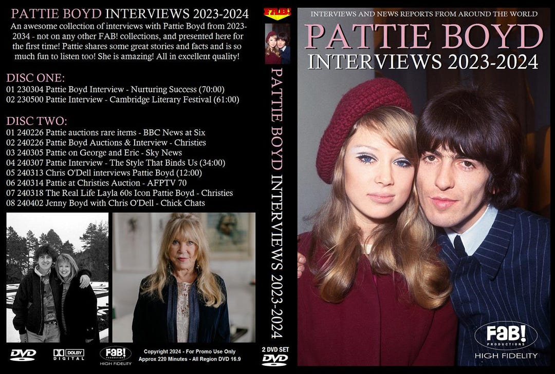 GEORGE HARRISON: Pattie Boyd Interviews 2023-2024 2 DVD - Etsy