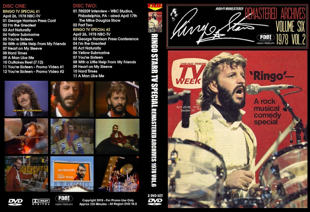 RINGO STARR Remastered Archives Vol.6 Ringo Special 1978 - 2 Dvd - Etsy