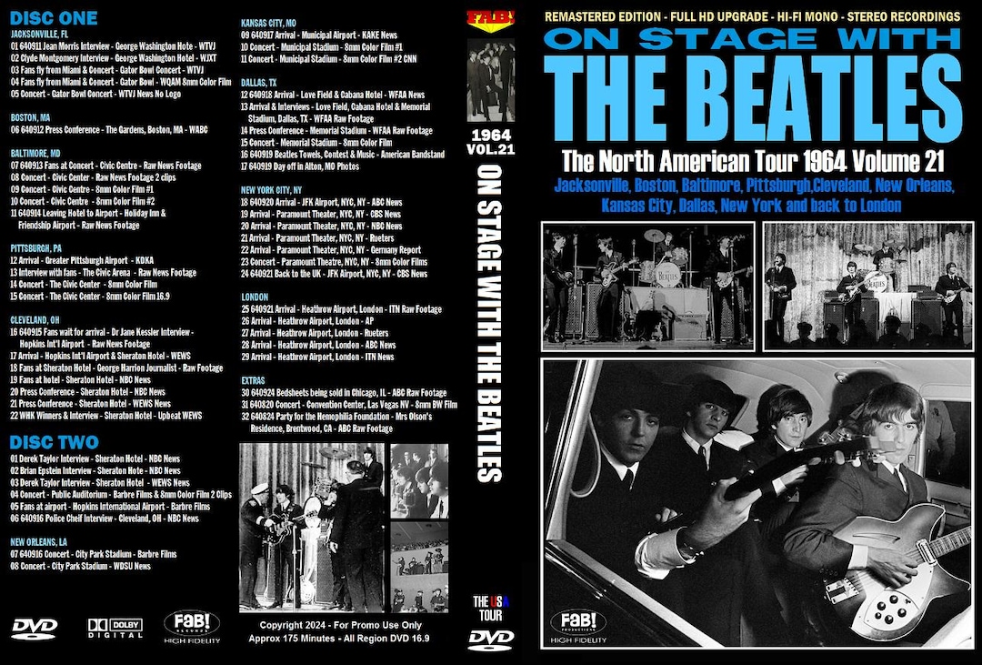 THE BEATLES: on Stage With the Beatles 1964 the USA Tour Vol.21 2 Dvd ...