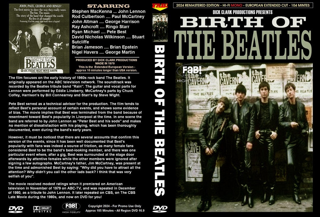 THE BEATLES: Birth of the Beatles 1979 Extended Version DVD - Etsy