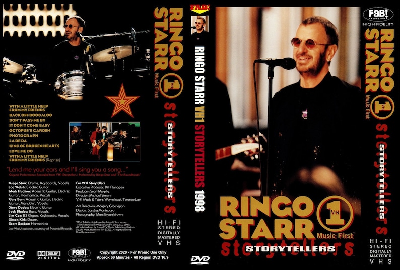 RINGO STARR: VH1 Storytellers 1998 DVD - Etsy