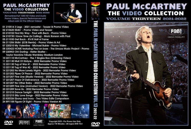 PAUL MCCARTNEY: the Video Collection Vol.13 DVD - Etsy