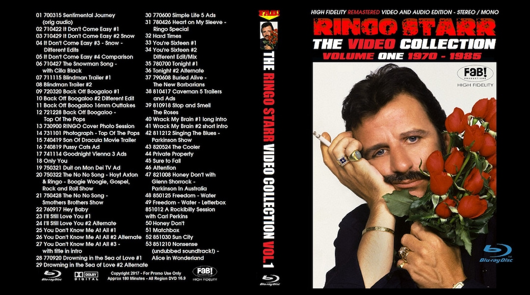 RINGO STARR: the Video Collection VOL.1 Blu-ray 2017 Remaster - Etsy