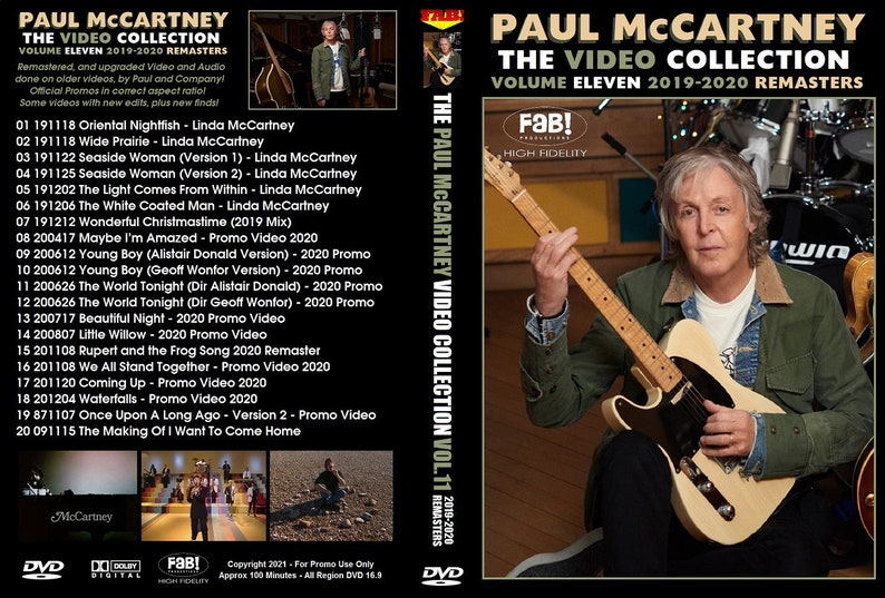 PAUL MCCARTNEY: the Video Collection Vol.11 DVD - Etsy