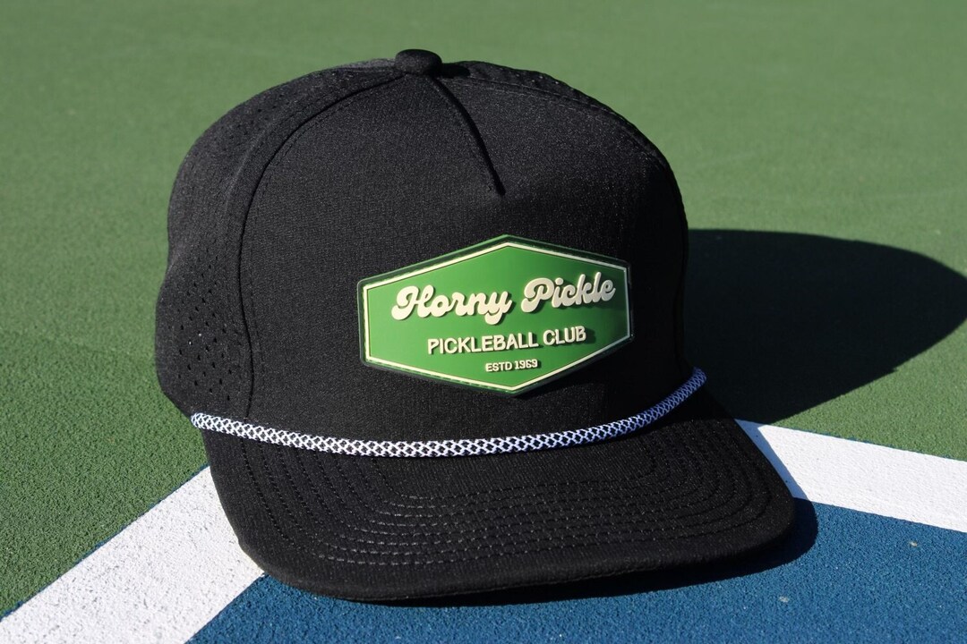 Pickleball Hat With PVC Rubber Patch | Horny Pickle Pickleball Club ...