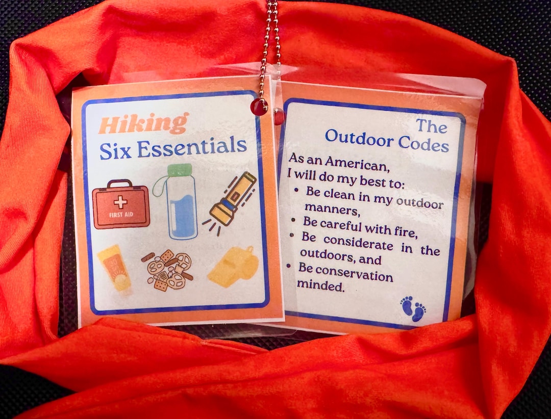 Double-sided Scout Hiking Essentials Pocket Size Flashcards, 6 Copies ...