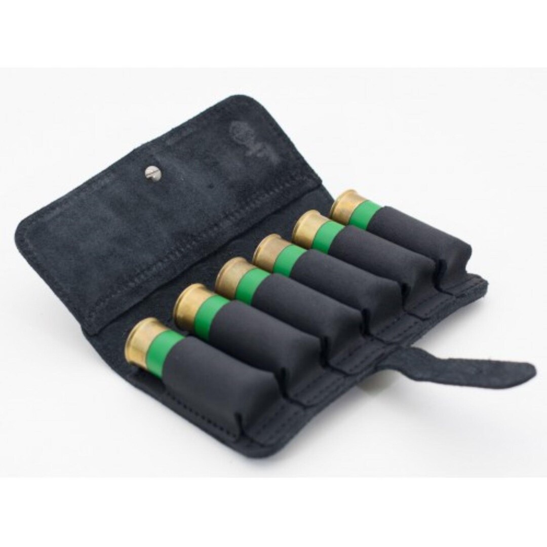 Hunting Leather Rifle Belt Cartridge Holder Pouch Ammo for 6 Rounds, 12 ...