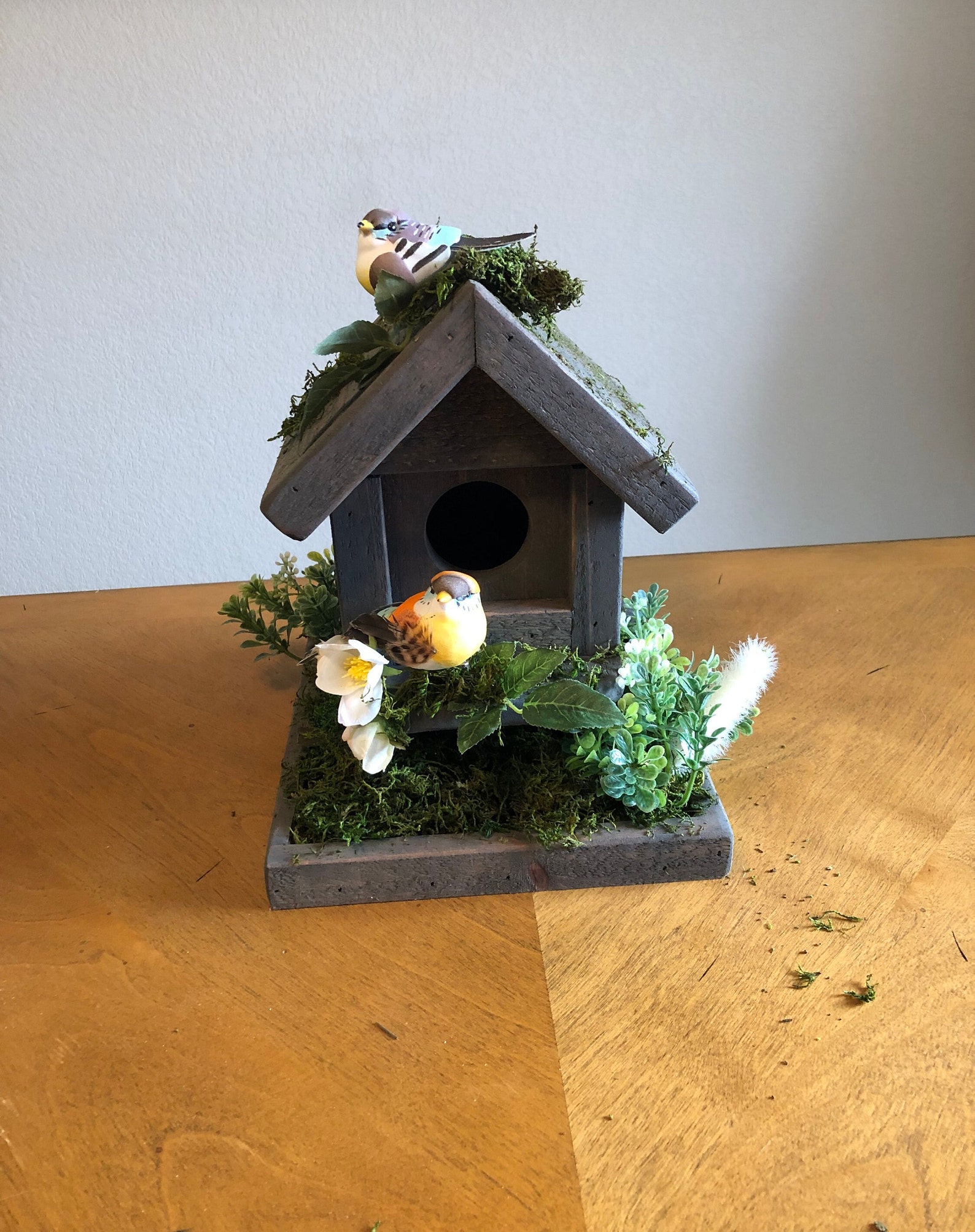 Bird Decorative Display, Bird Decor, Housewarming Gift, Home Tabletop ...