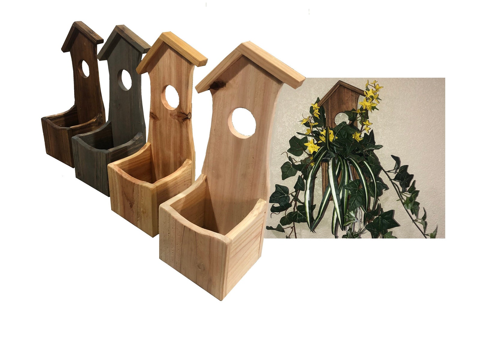 Birdhouse Wall Decor, Birdhouse Planter, Wall Art, Birdhouse Decor ...