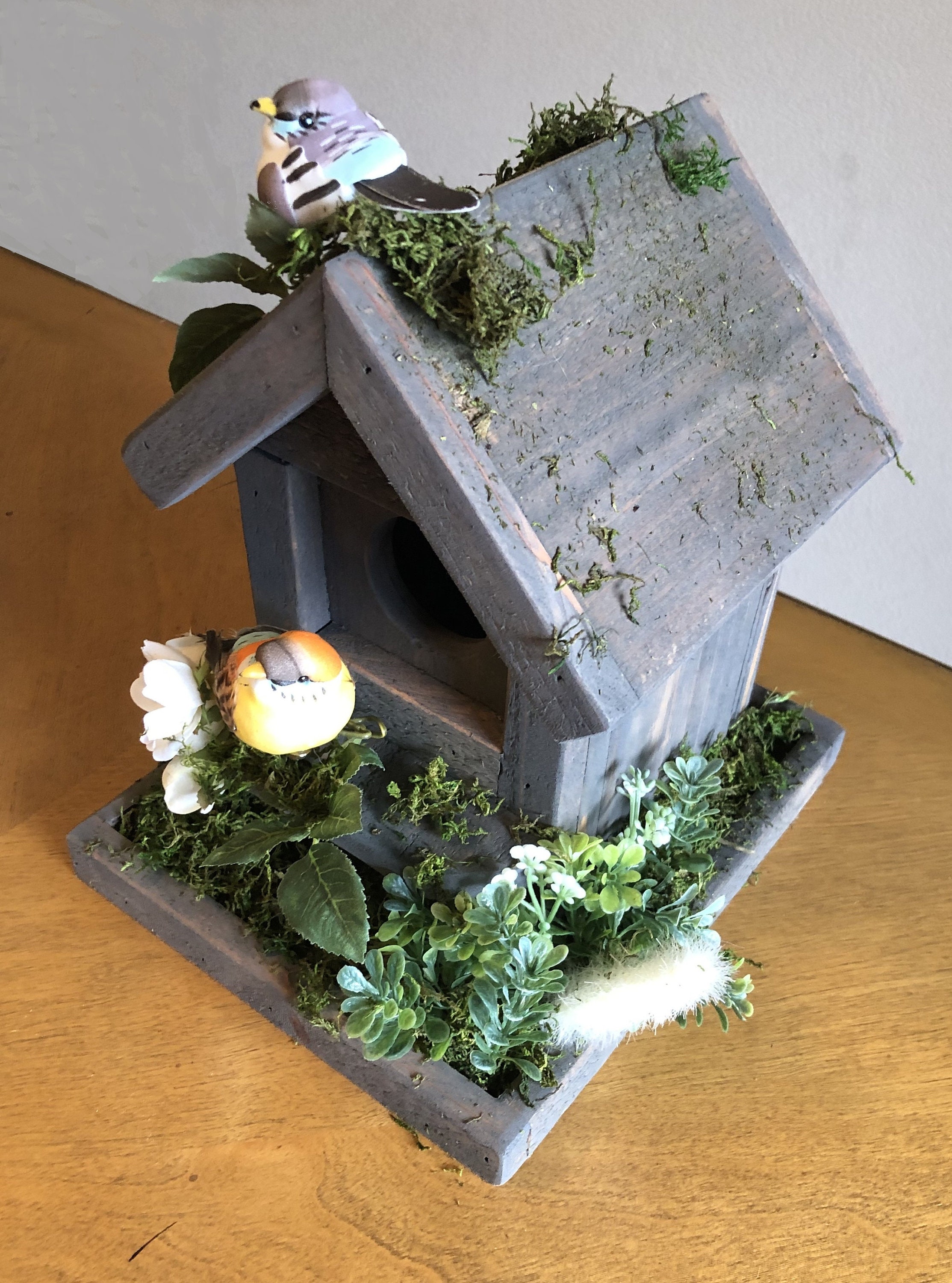 Bird Decorative Display, Bird Decor, Housewarming Gift, Home Tabletop ...