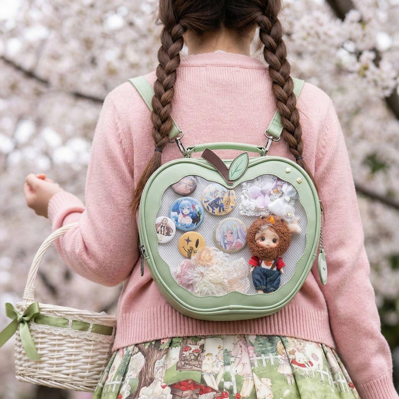 Red Apple Ita Bag · 3-way Crossbody Backpack · Vegan Leather · Novelty ...