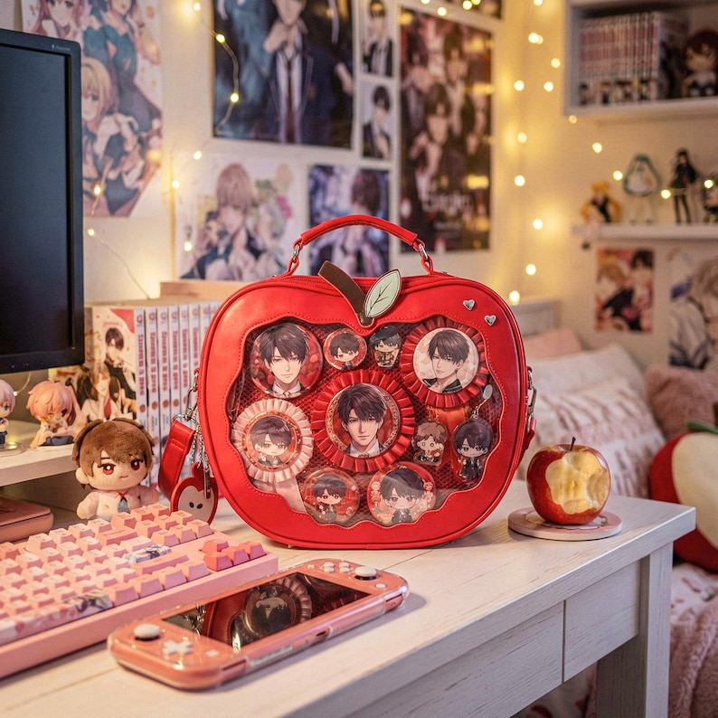 Red Apple Ita Bag · 3-way Crossbody Backpack · Vegan Leather · Novelty ...
